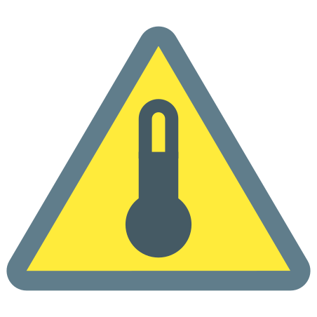 High Temperature Hazard icon in Color Style