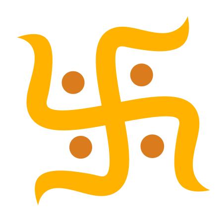 Hindu Swastik icon in Color Style