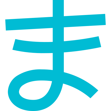 Hiragana Ma icon in Color Style