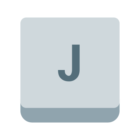 J Key icon in Color Style