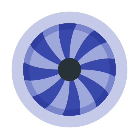 Jet Engine icon in Color Style