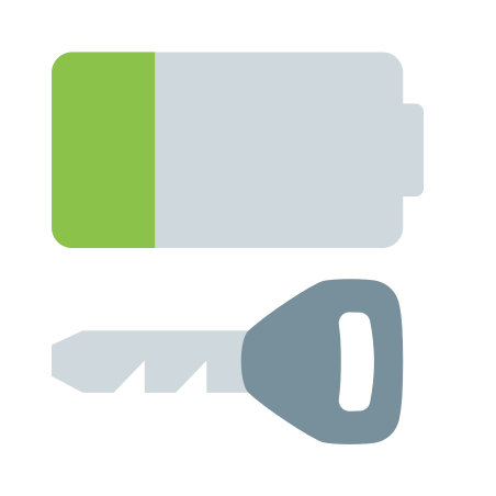Key Fob Battery Low icon in Color Style
