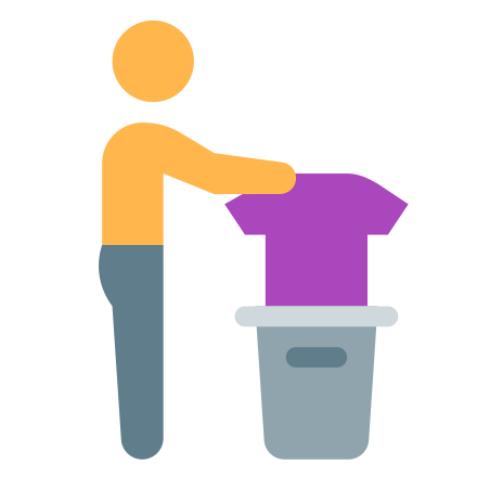 Laundry bag icon in Color Style
