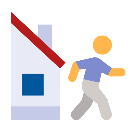 Leave House icon in Color Style