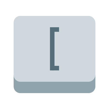 Left Square Parentheses Key icon in Color Style