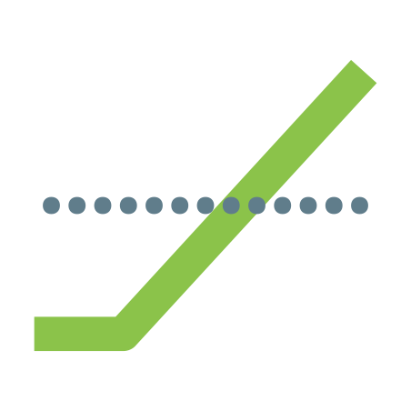 Long Position icon in Color Style