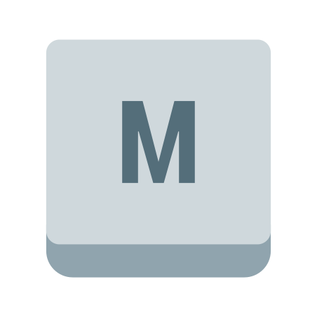 M Key icon in Color Style