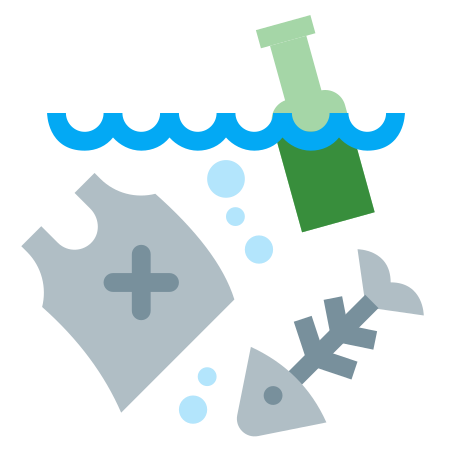 Marine Pollution icon in Color Style