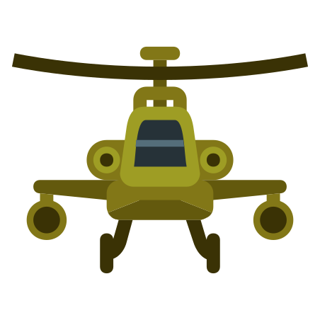 Apache Helicopter icon in Color Style