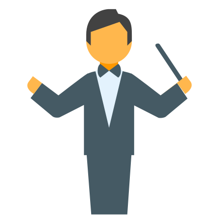 Music Conductor icon in Color Style