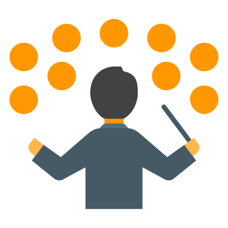 Music Conductor icon in Color Style