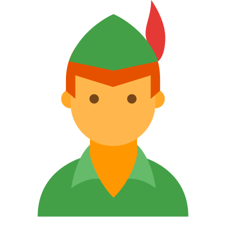 Peter Pan icon in Color Style