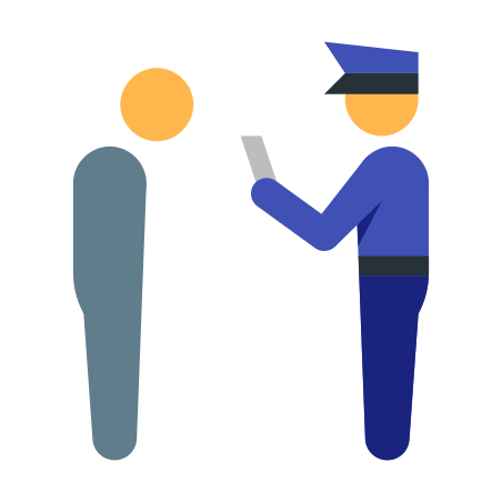 Police Fine icon in Color Style