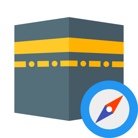 Qibla Direction icon in Color Style