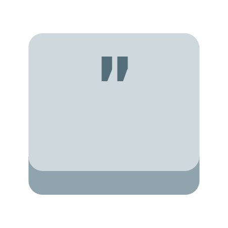 Quotation Mark Key icon in Color Style