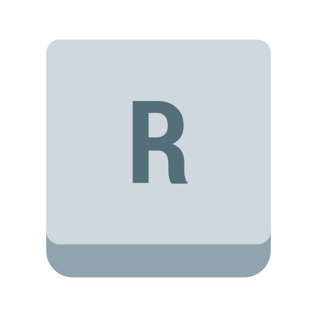 R Key icon in Color Style