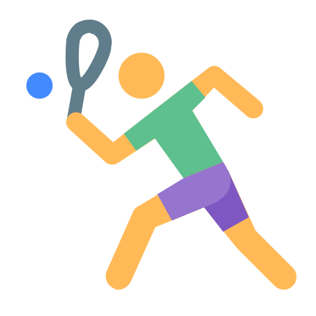 Racquetball icon in Color Style