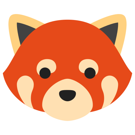 Red Panda icon in Color Style