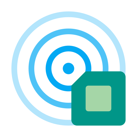 RFID Sensor icon in Color Style