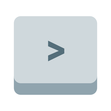 Right Angle Parentheses Key icon in Color Style