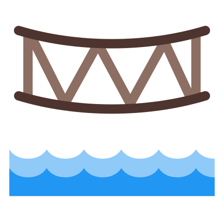 Rope Bridge icon in Color Style