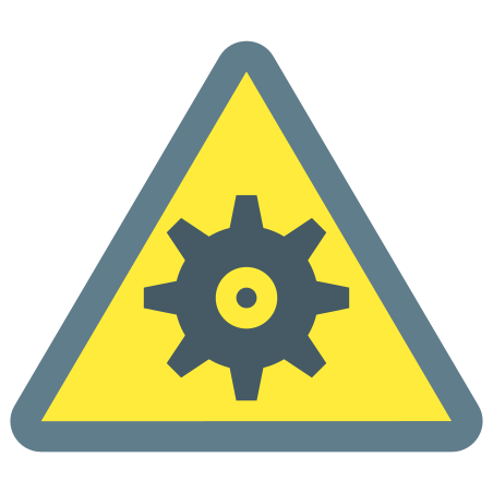 Rotating Parts Hazard icon in Color Style