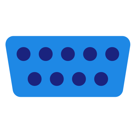 RS-232 Female icon in Color Style