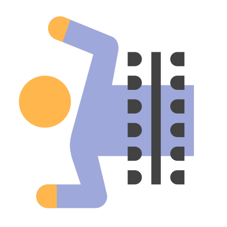 Run Over icon in Color Style