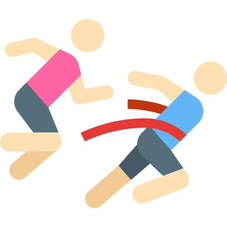 Runners Crossing Finish Line Skin Type 1 icon in Color Style