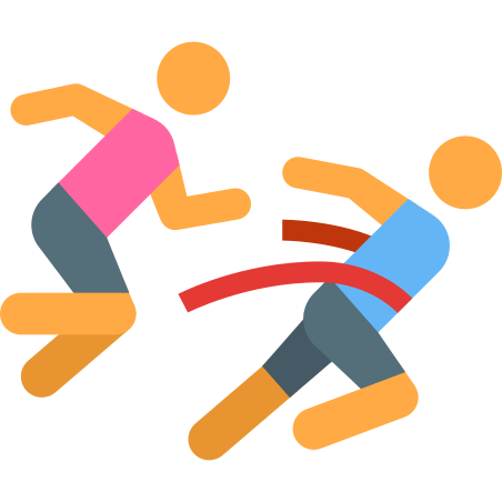 Runners Crossing Finish Line Skin Type 2 icon in Color Style