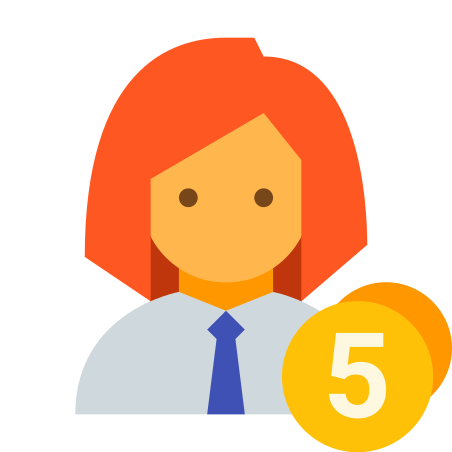 Saleswoman icon in Color Style