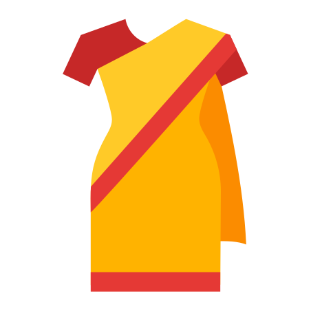 Saree icon in Color Style