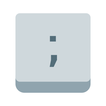 Semicolon Key icon in Color Style
