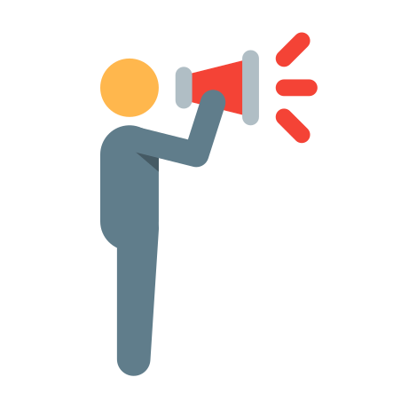 Shouting icon in Color Style