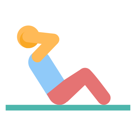 Sit Ups icon in Color Style