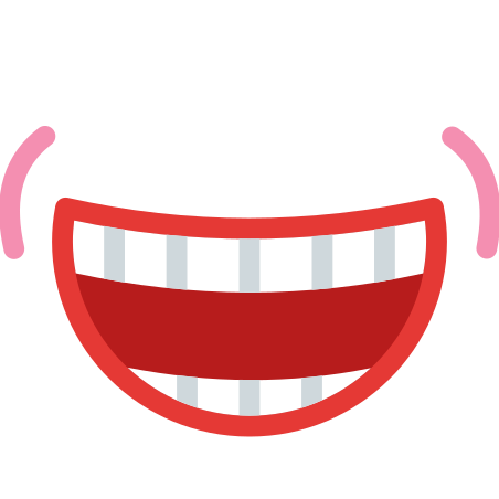 Smiling Mouth icon in Color Style