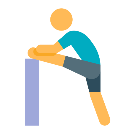 Stretching Hamstring icon in Color Style