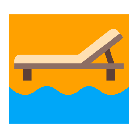 Sun Lounger icon in Color Style