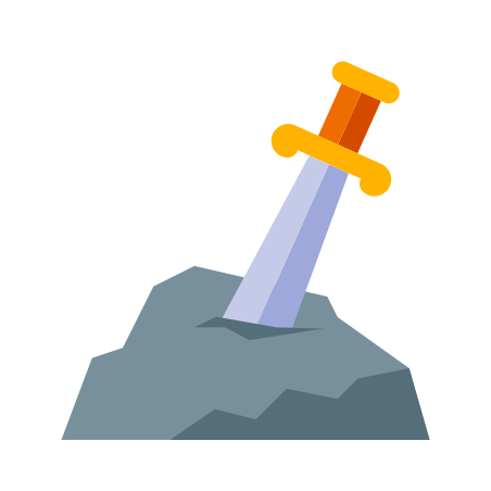 Sword In Stone icon in Color Style