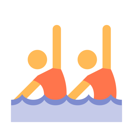 Synchronised Swimming icon in Color Style