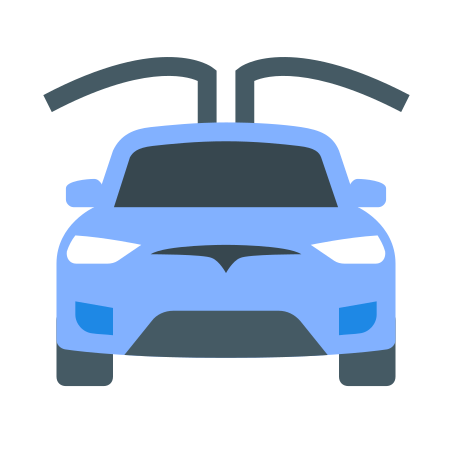Tesla Model X icon in Color Style