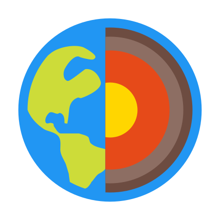 The Earths Inner Core icon in Color Style