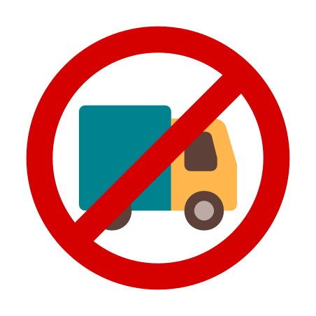 Truck Ban icon in Color Style