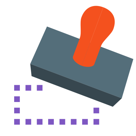 Visa Stamp icon in Color Style