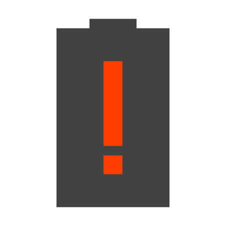 Warning Battery icon in Color Style