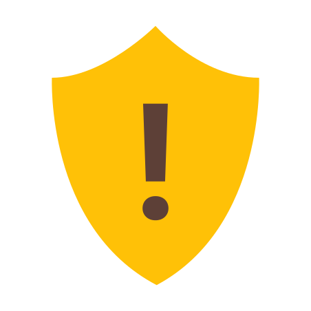 Warning Shield icon in Color Style