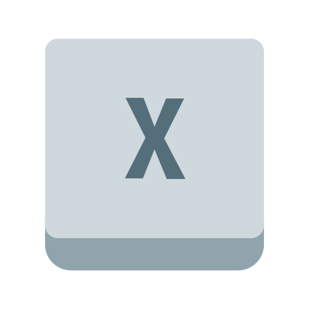 X Key icon in Color Style