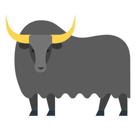 Yak icon in Color Style