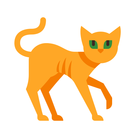 Thin Cat Clipart Image