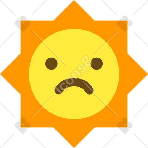 Sad Sun Clip Art